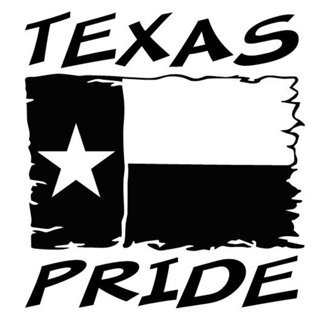 Texas Pride Flag Decal - Texan -lone Star State - Multiple Colors ...