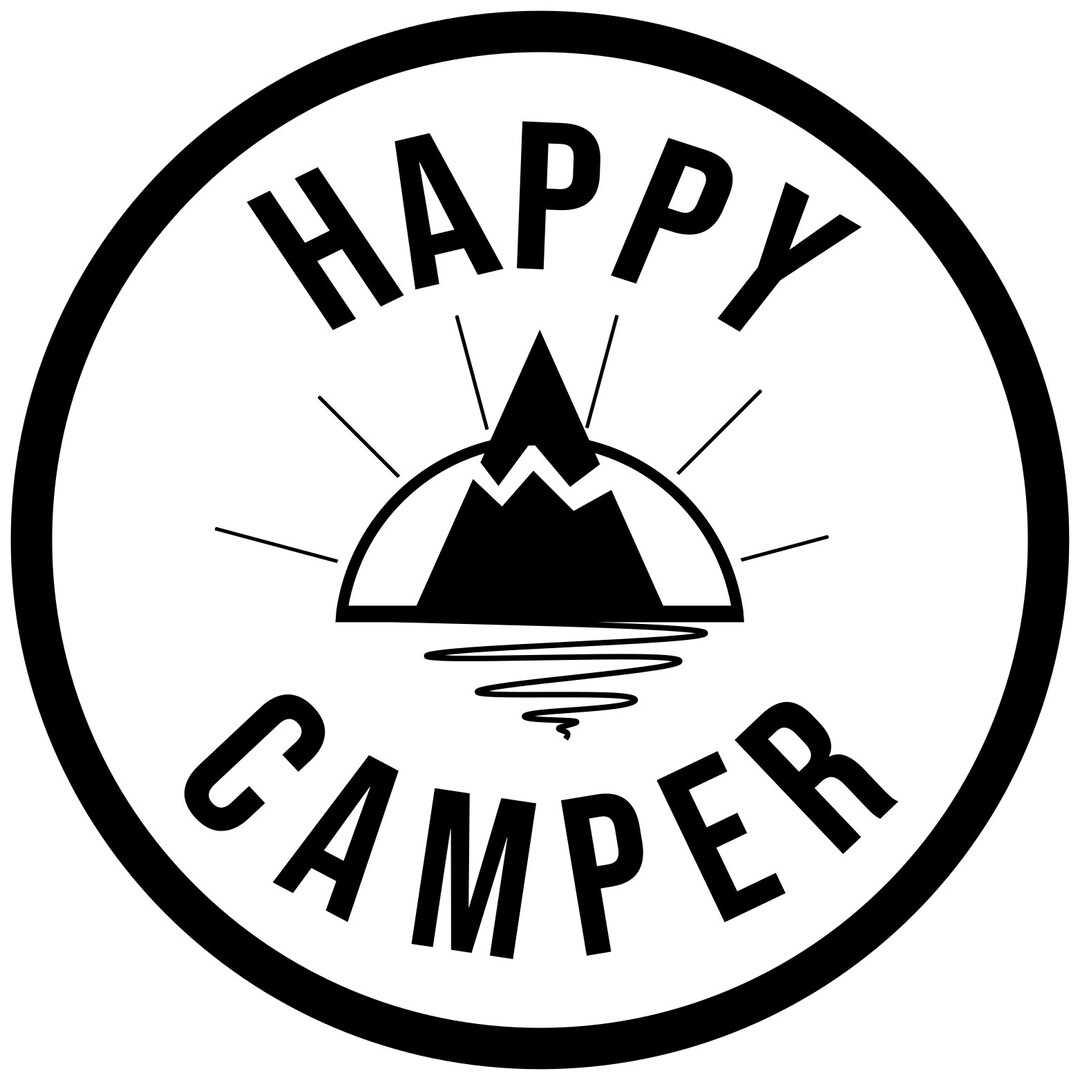 Happy Camper Decal - Multiple Colors & Sizes - Laptop-phone-window-rv ...