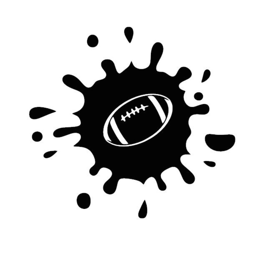 Football Splat Decal - Multiple Colors & Sizes - Laptop-phone-window-rv ...