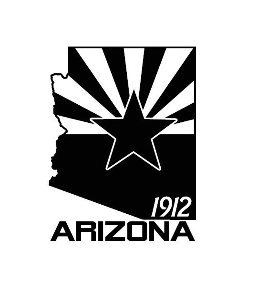 Arizona State Flag - 1912 Decal - Multiple Colors & Sizes - Laptop ...