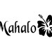 Mahalo Decal - Hawaiian Flower - Hawaii - Hawaiian Hibiscus - Multiple ...