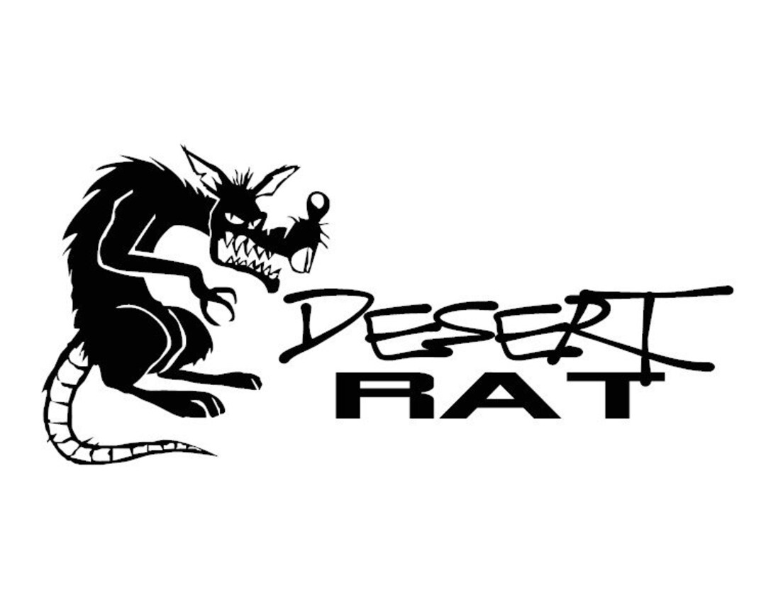 Desert Rat Decal - Multiple Colors & Sizes - Laptop-phone-window-rv ...
