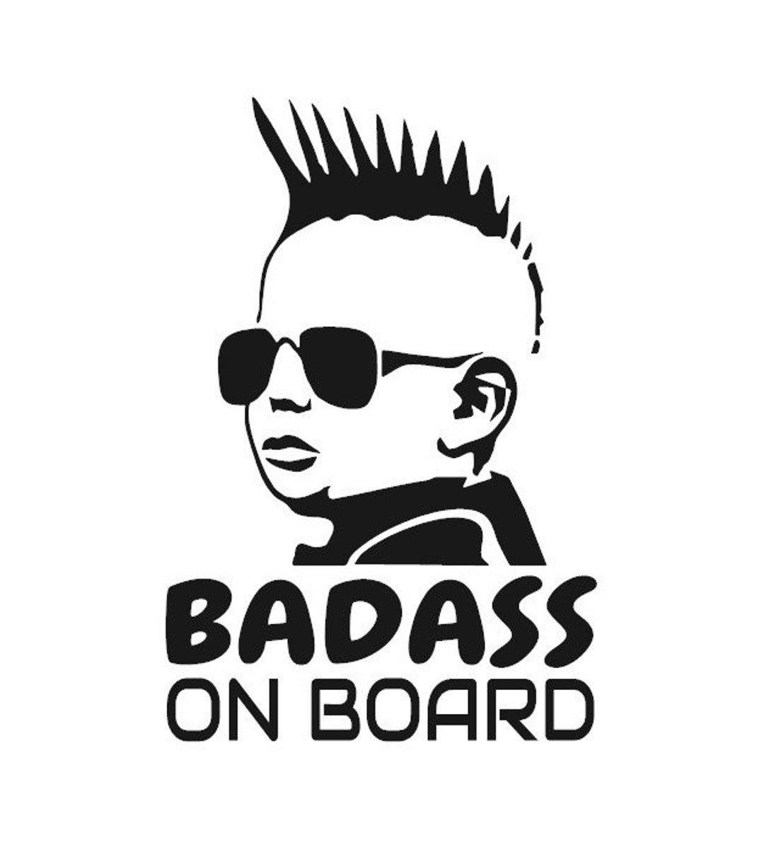 Badass on Board Decal - Multiple Colors & Sizes - Laptop-phone-window ...