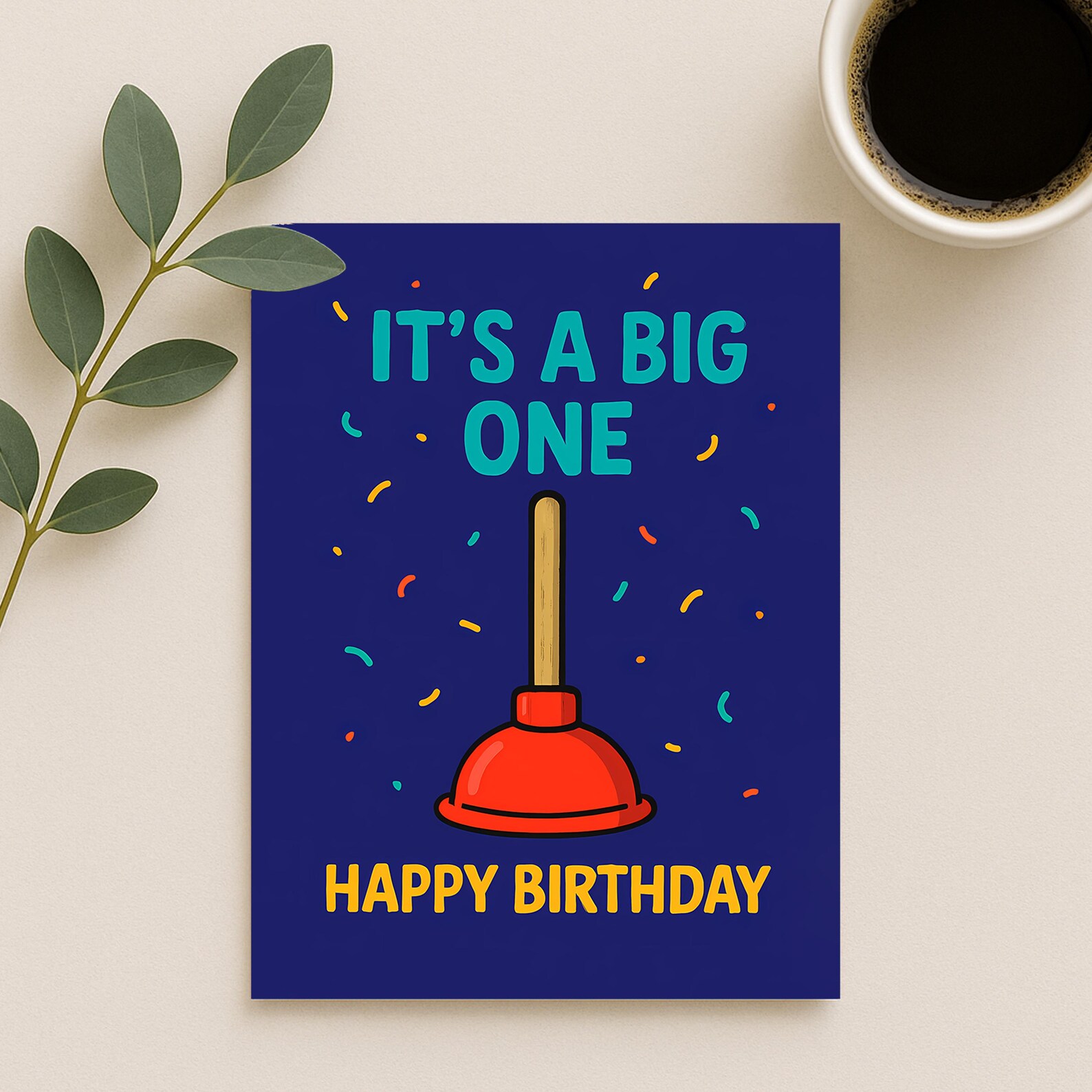 Funny Milestone Birthday Card: Toilet Plunger Joke, Rude Humor - Etsy