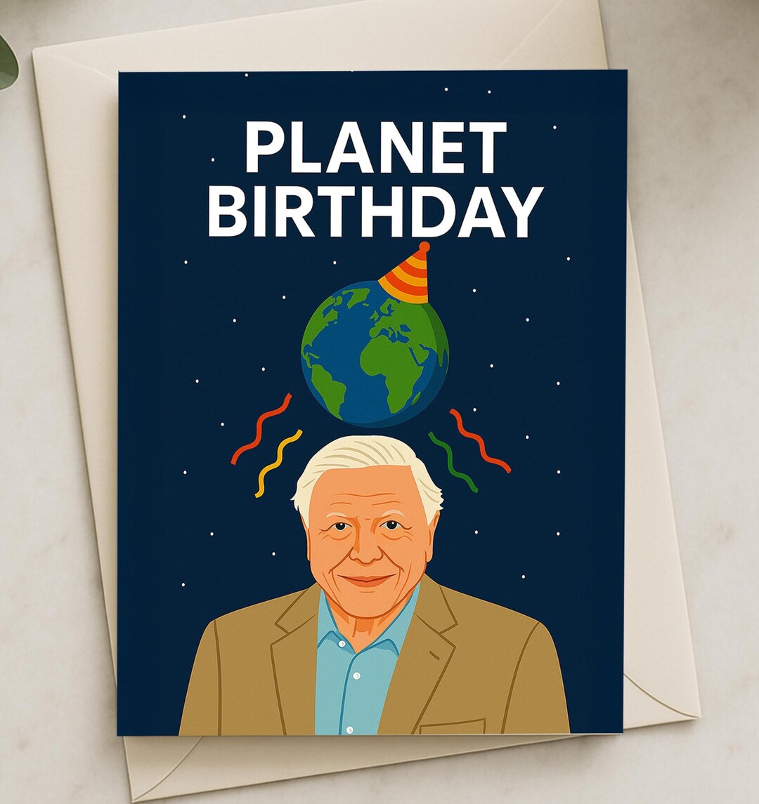 Funny Planet Birthday Card for Nature Lover – Environmental Themed Card ...