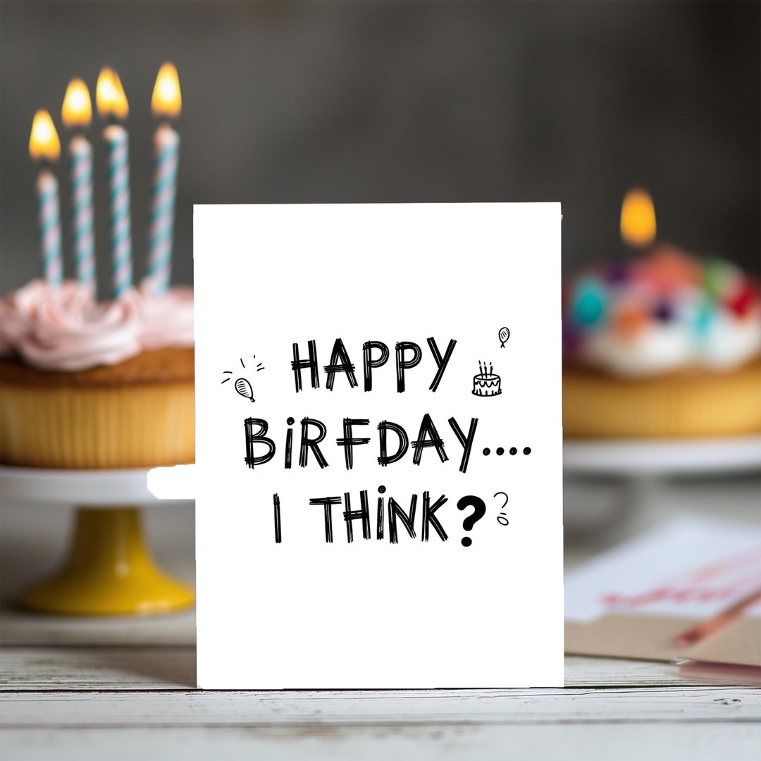 Funny Birthday Card 'happy Birfday' Birthday Card With a Whimsical ...