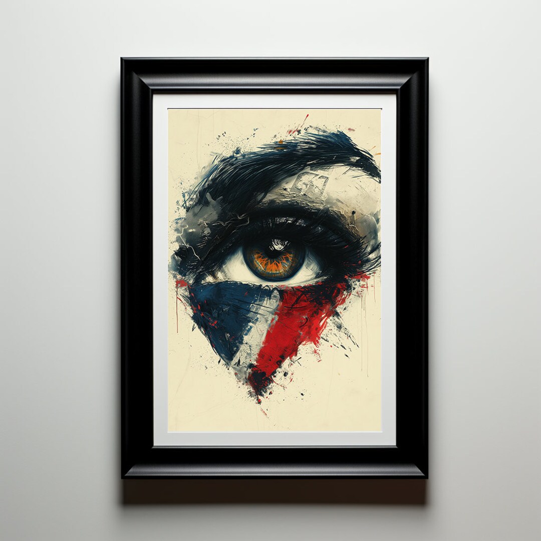 French Eye Art Artistic Eye Painting With Abstract Design and Vivid ...