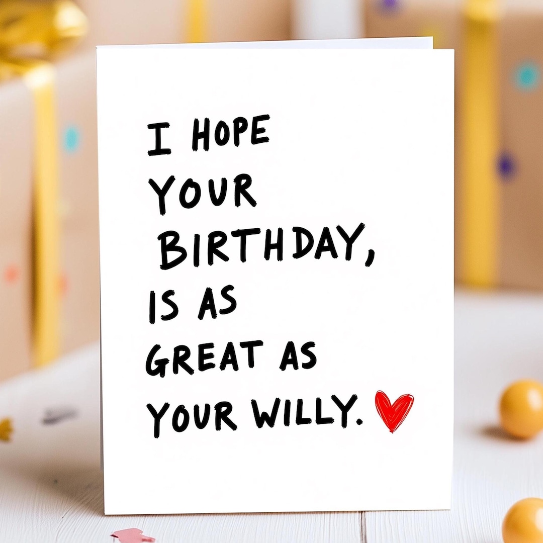 Funny Rude Birthday Card for Boyfriend or Husband – Naughty Adult ...