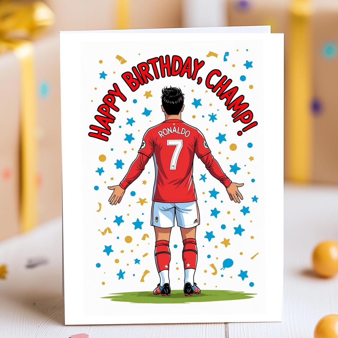 Cristiano Ronaldo Birthday Card - "it's Your Birthday!" - Football Fan ...