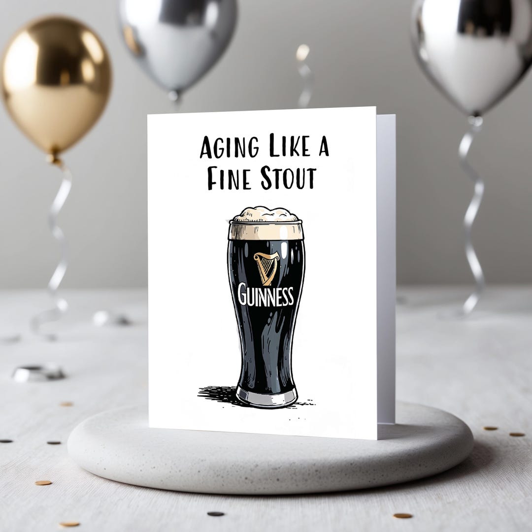 Funny Guinness Birthday Card: Craft Beer Lover Gift - Etsy