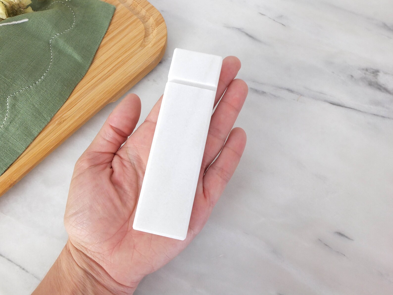 Fork Knife Rest Decor in White Marble, Elegant Cutlery Rest Set for ...