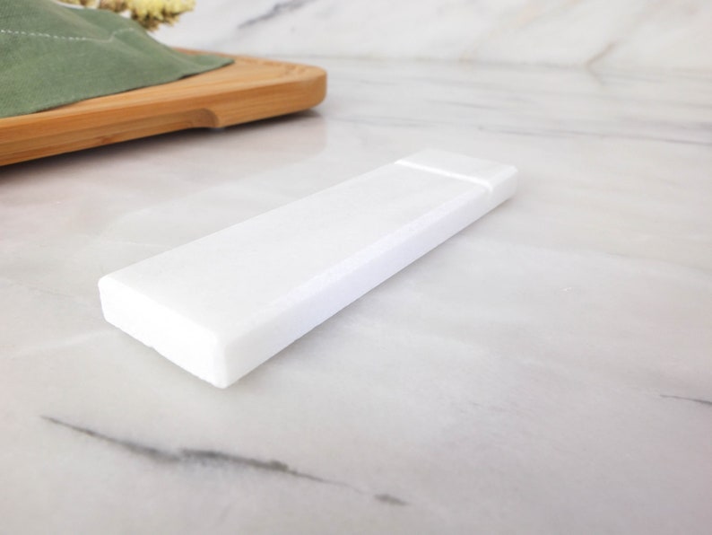 Fork Knife Rest Decor in White Marble, Elegant Cutlery Rest Set for ...