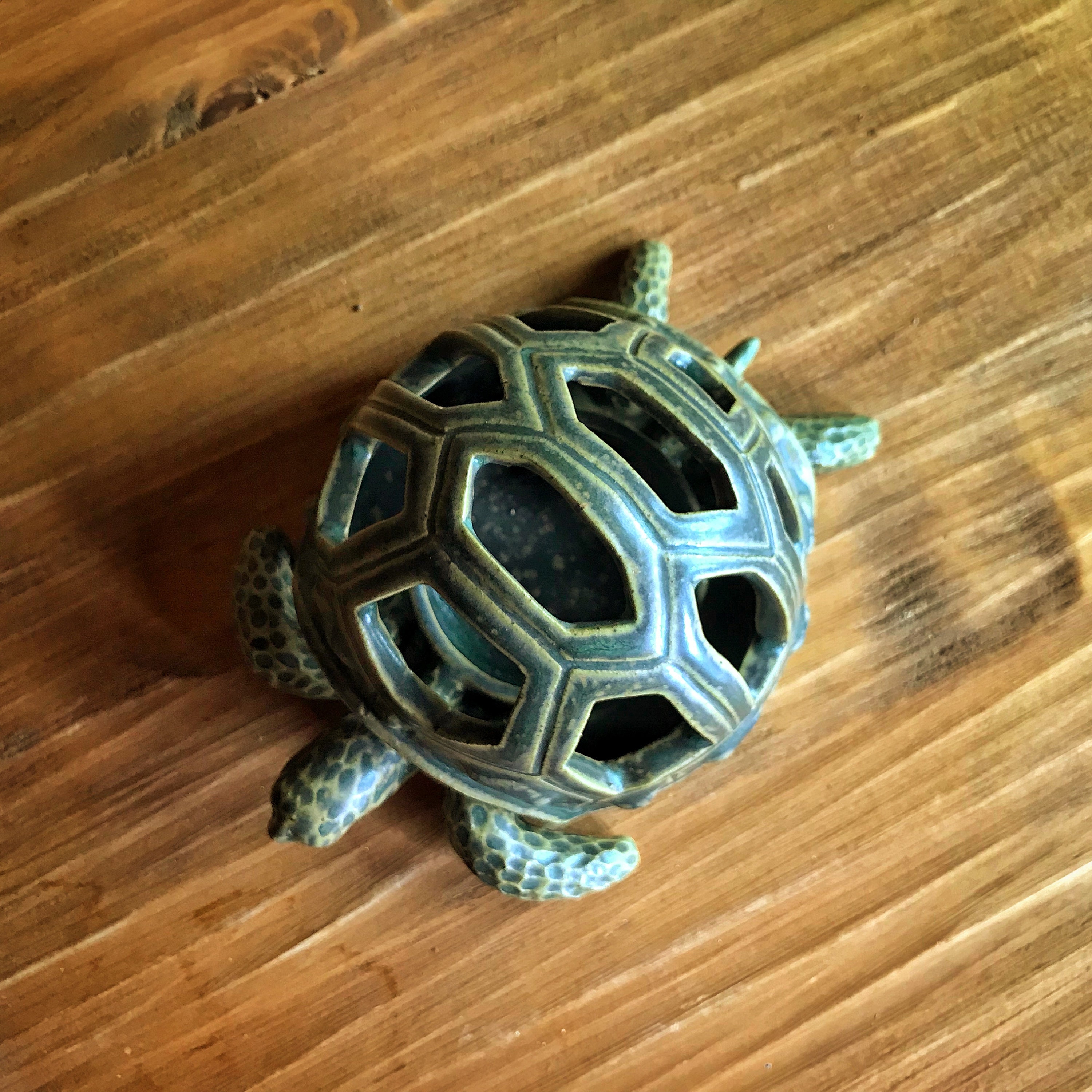 Handmade Lighttortoise, Wheel Thrown, Ceramic Luminary, Turtle ...
