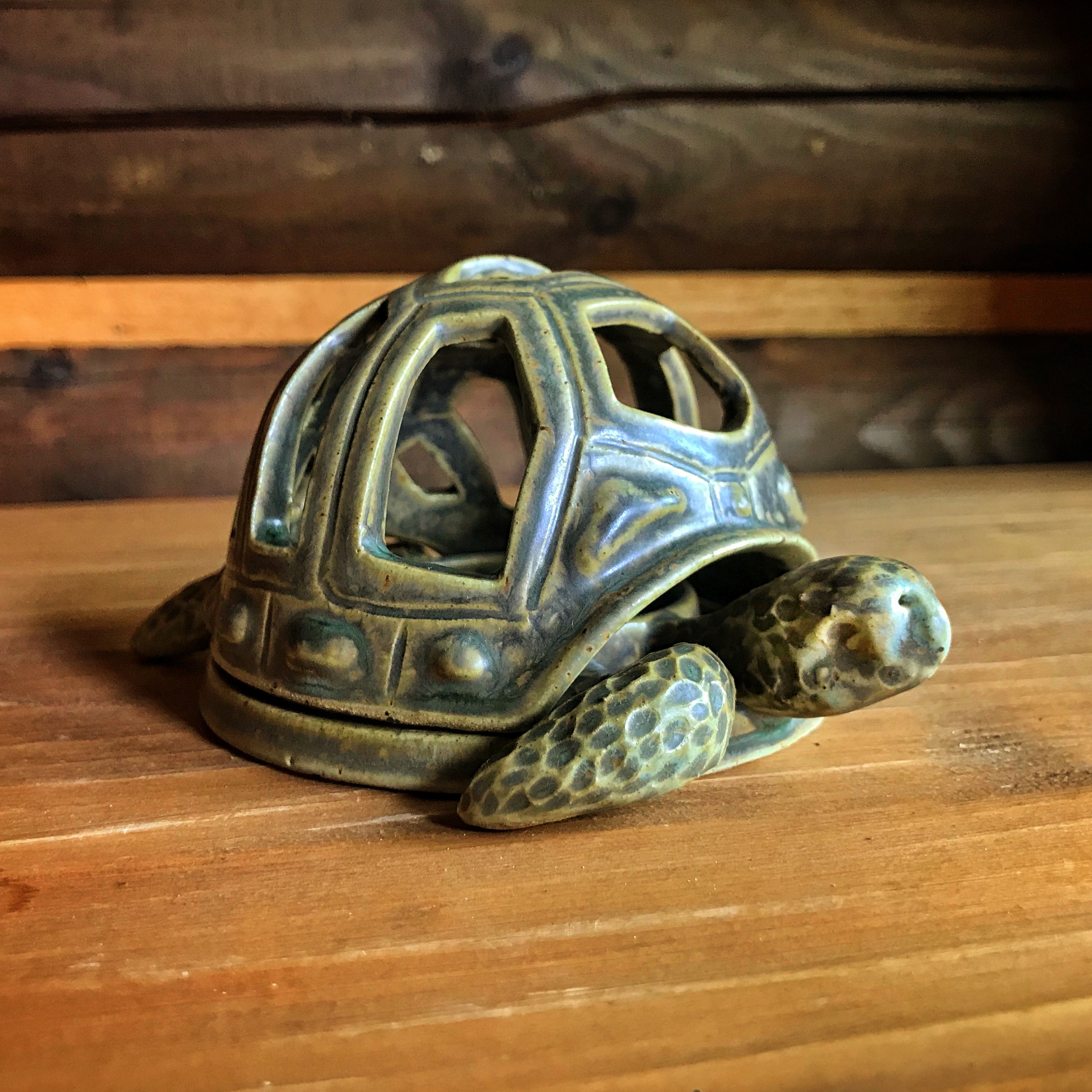Handmade Lighttortoise, Wheel Thrown, Ceramic Luminary, Turtle ...