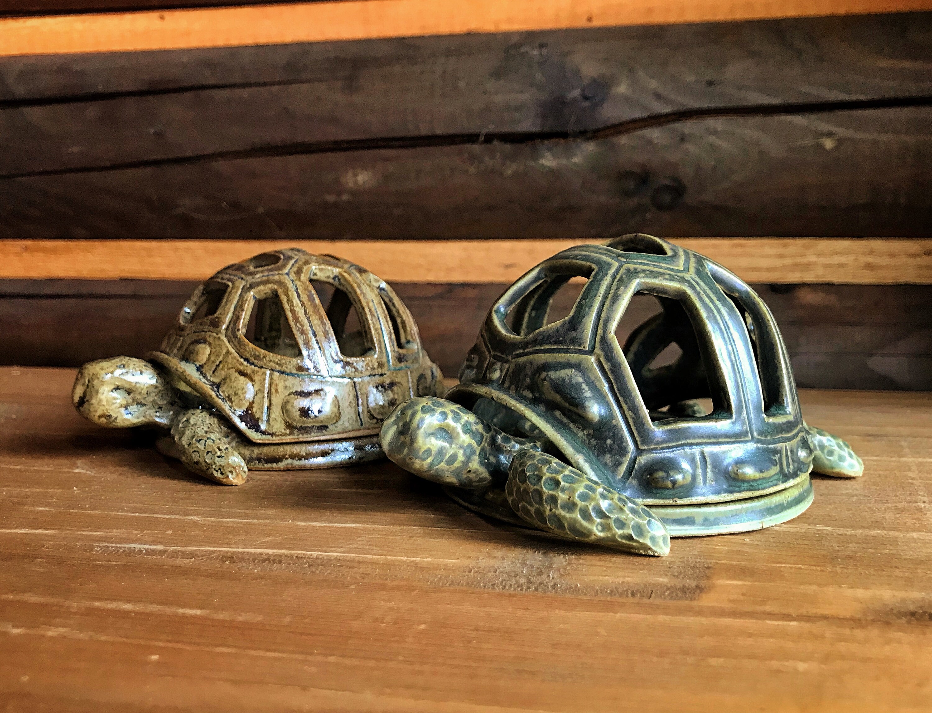 Handmade Lighttortoise, Wheel Thrown, Ceramic Luminary, Turtle ...