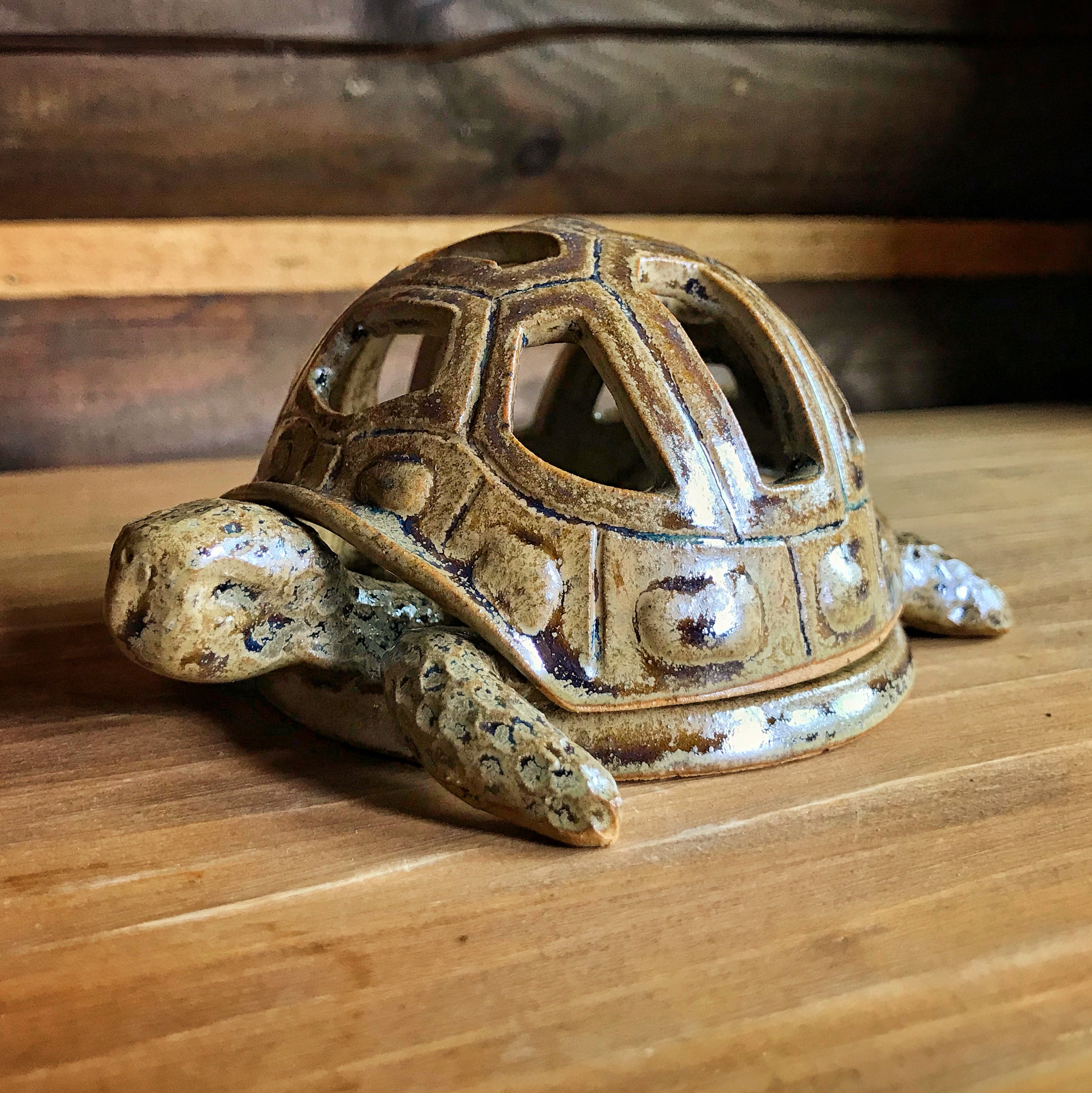 Handmade Lighttortoise, Wheel Thrown, Ceramic Luminary, Turtle ...