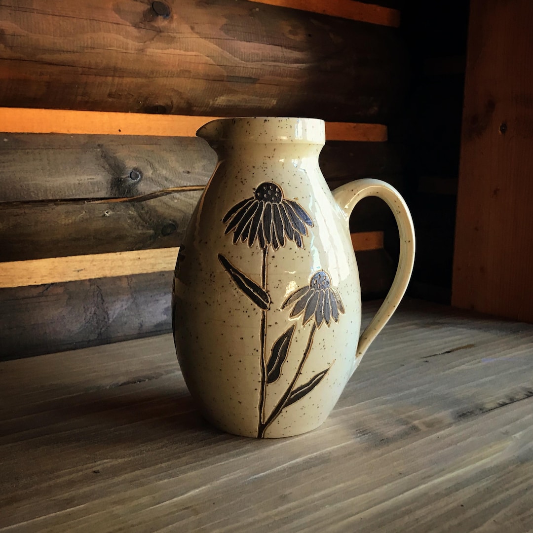 Handmade Jug SAND, Wheel Thrown, Stoneware, Ceramic Jug, Water Jug ...