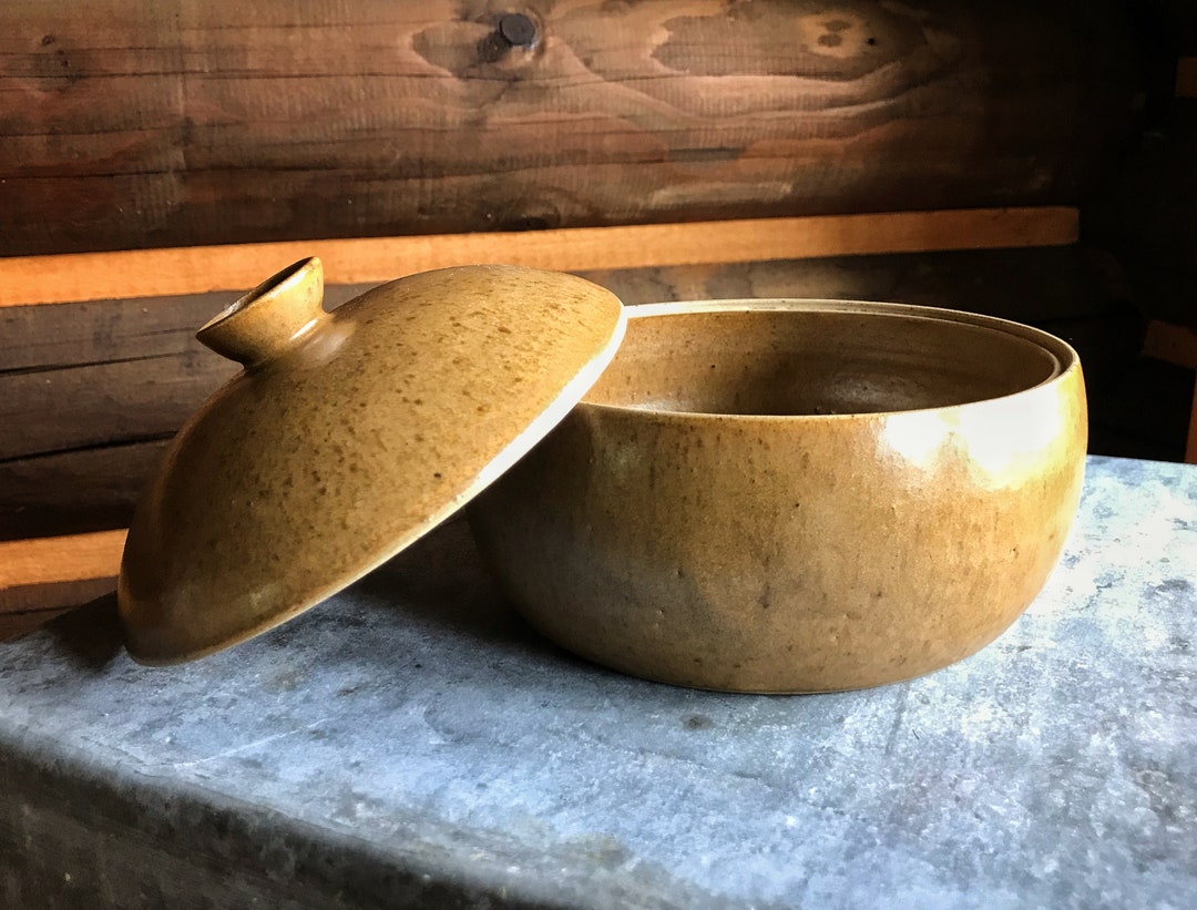 Handmade Lidded Jar CINNAMON, Wheel Thrown, Ceramic Jar, Stoneware ...