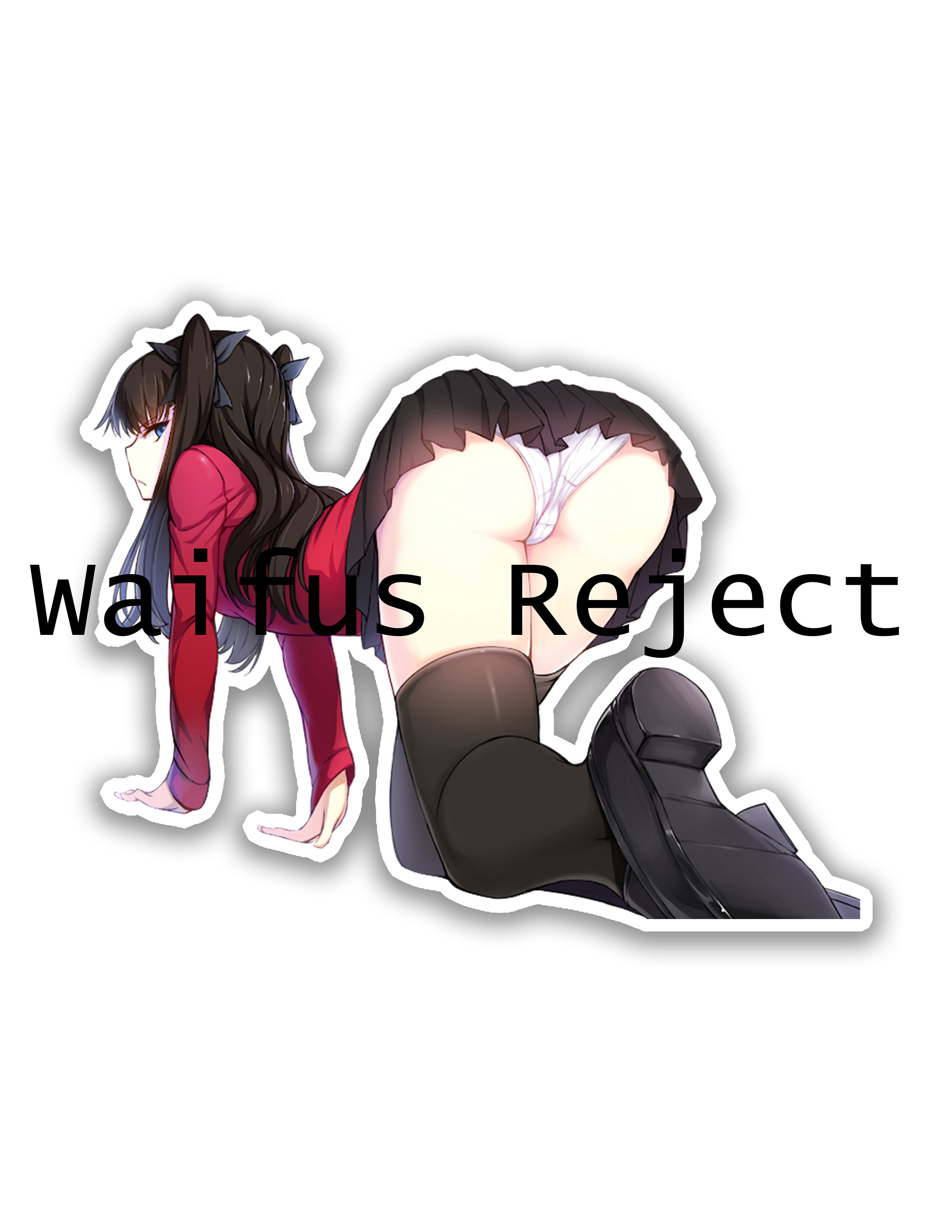 On Knees Anime Booty Waifu Sticker Etsy
