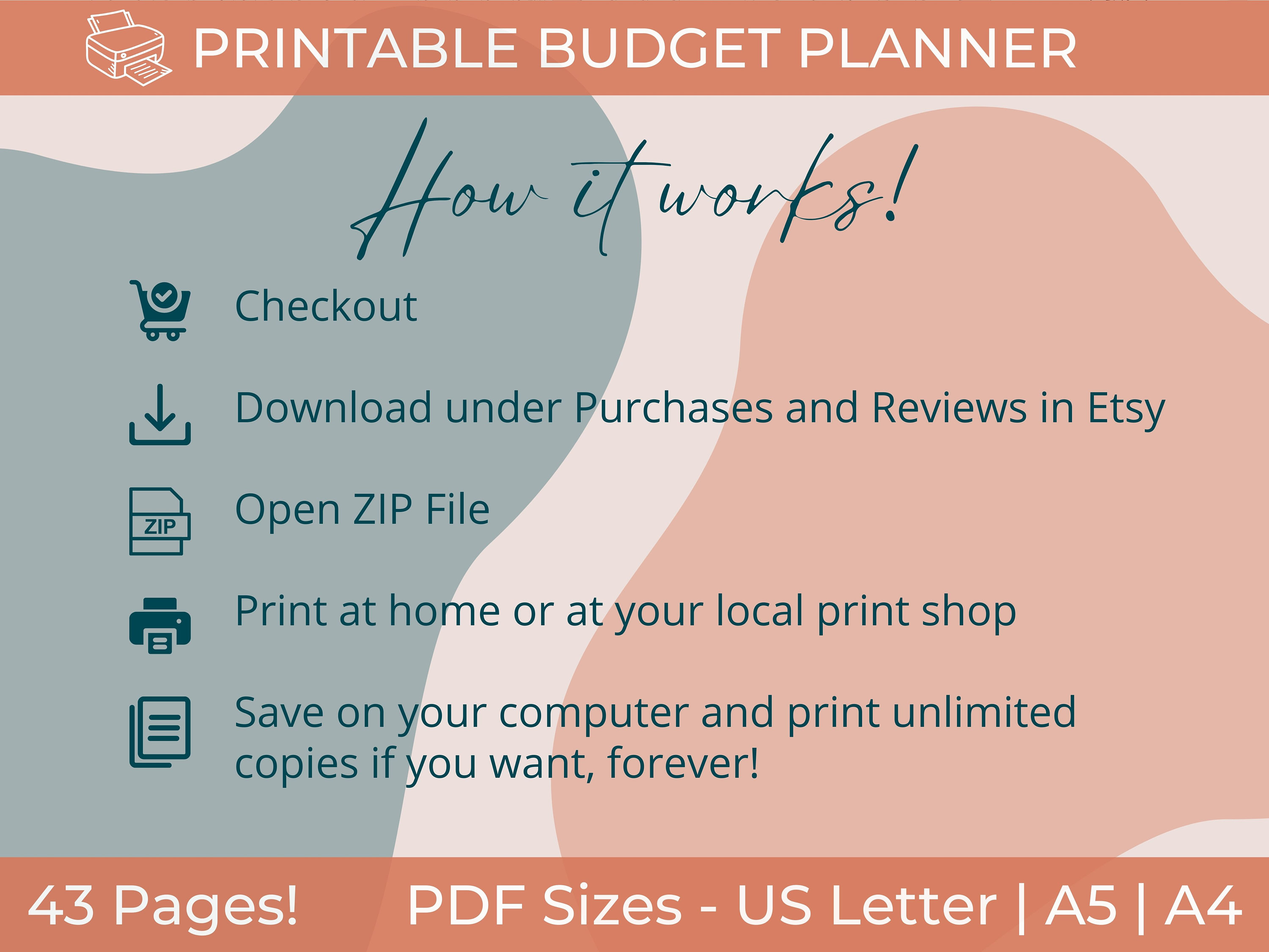 Printable Budget Planner - Etsy