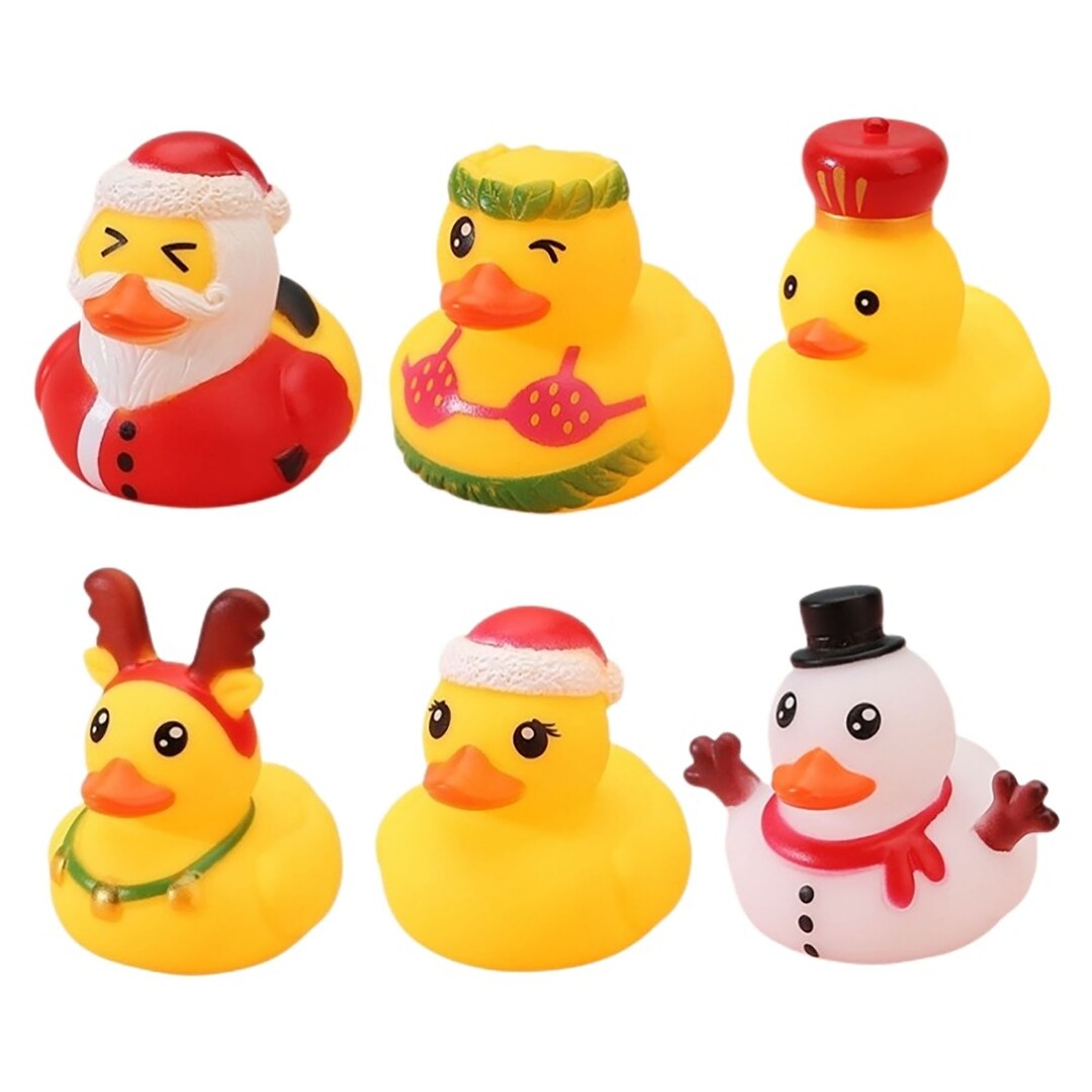 6pcs Christmas Rubber Ducks for Toddlers Christmas Themed - Etsy