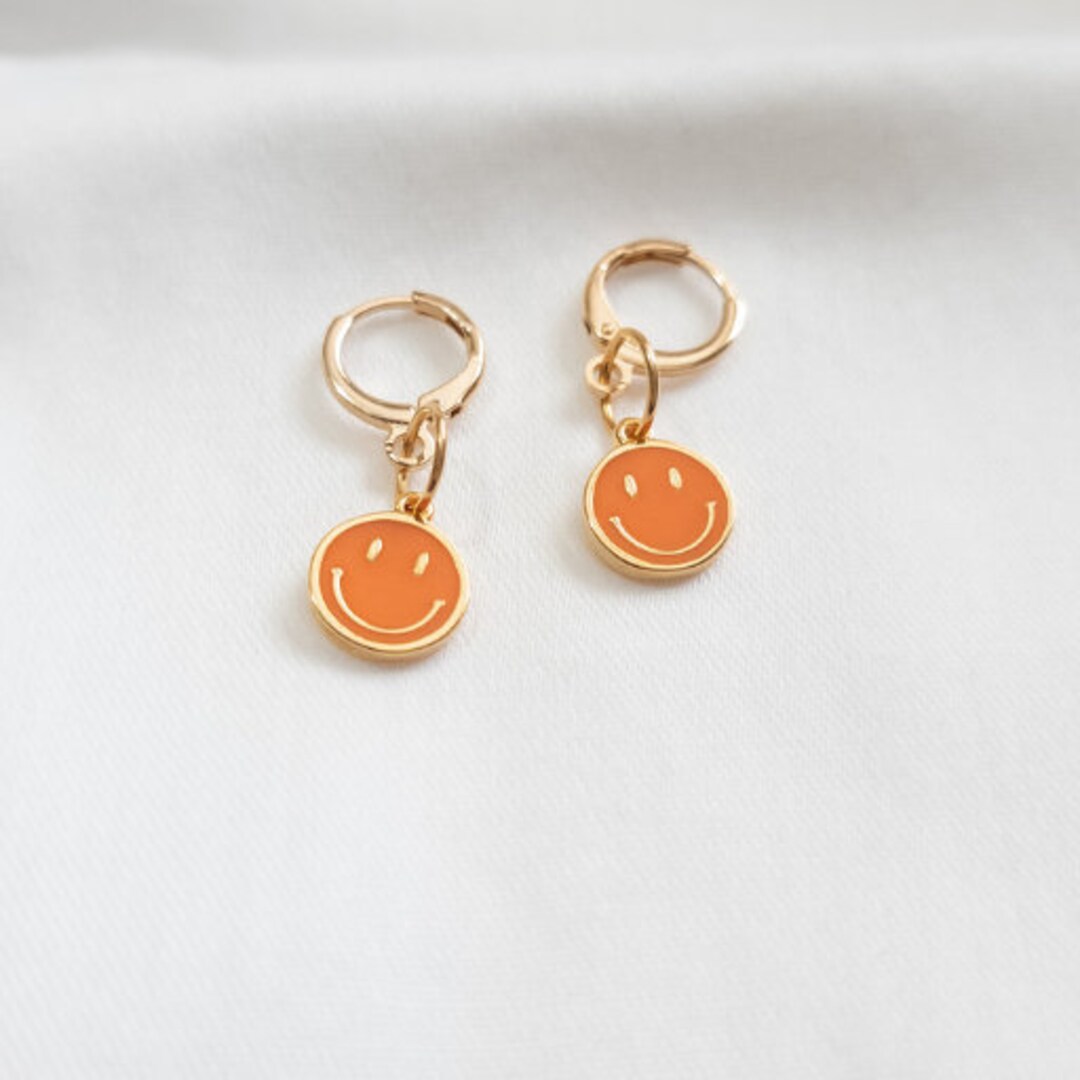 Emoji Earring Fun Earrings Happy Face Fashion Gift for Her Beautiful ...