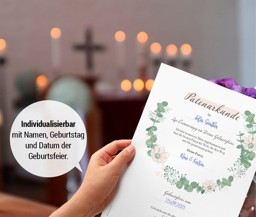 Frank Paperman | Godparent Letter for Godparents | 3x Christening ...