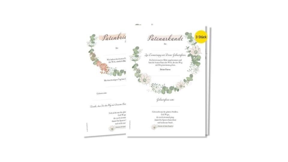 Frank Paperman | Godparent Letter for Godparents | 3x Christening ...