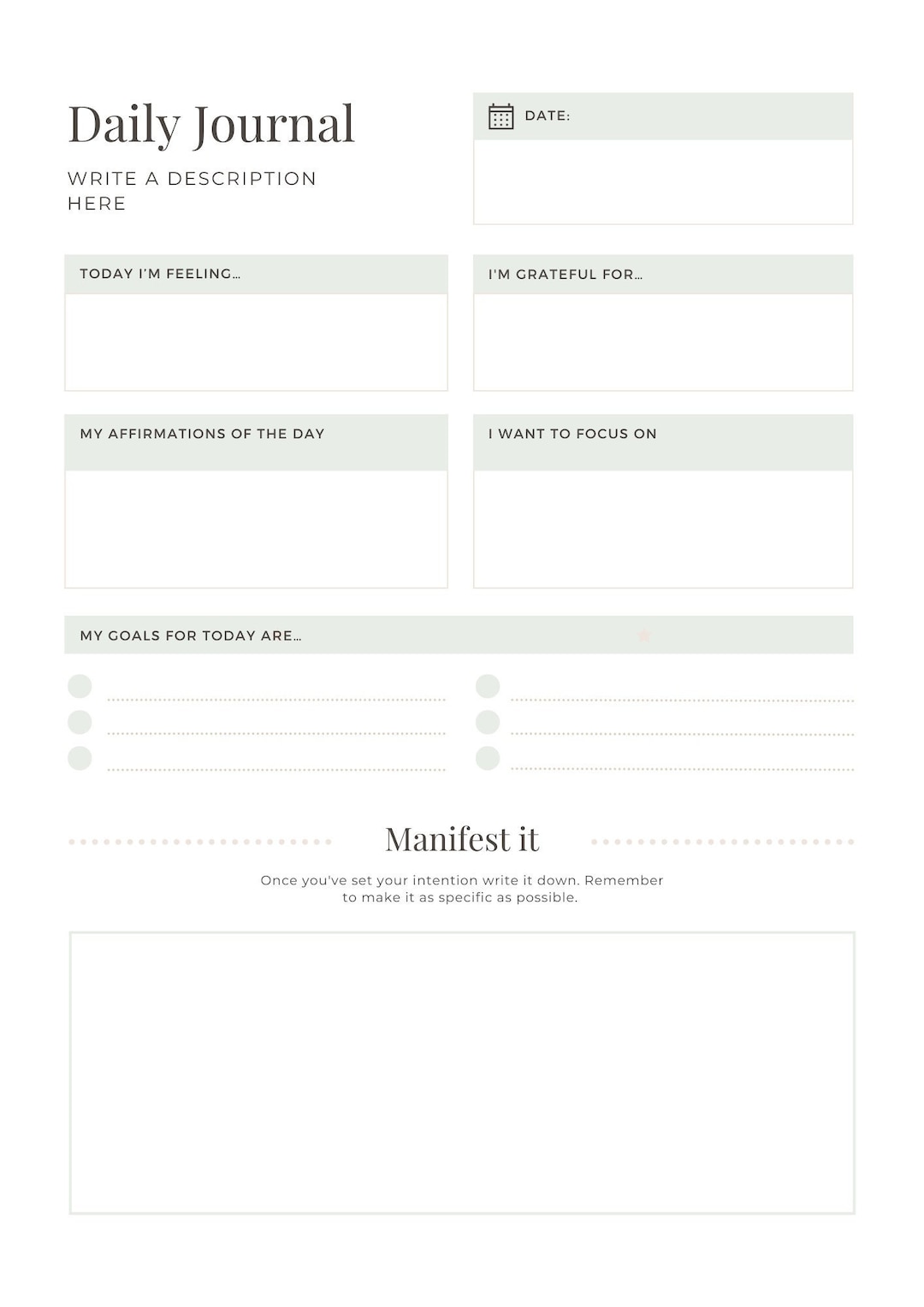 Spiritual Planner, Journal, Template - Etsy