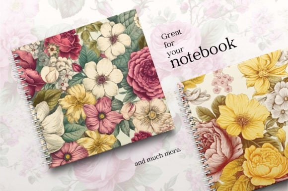 Vintage Spring Flower Digital Paper, Printable Papers, Spring Digital ...