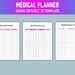 Editable Medical Planner, Medical Planner Printable, Medical Binder ...