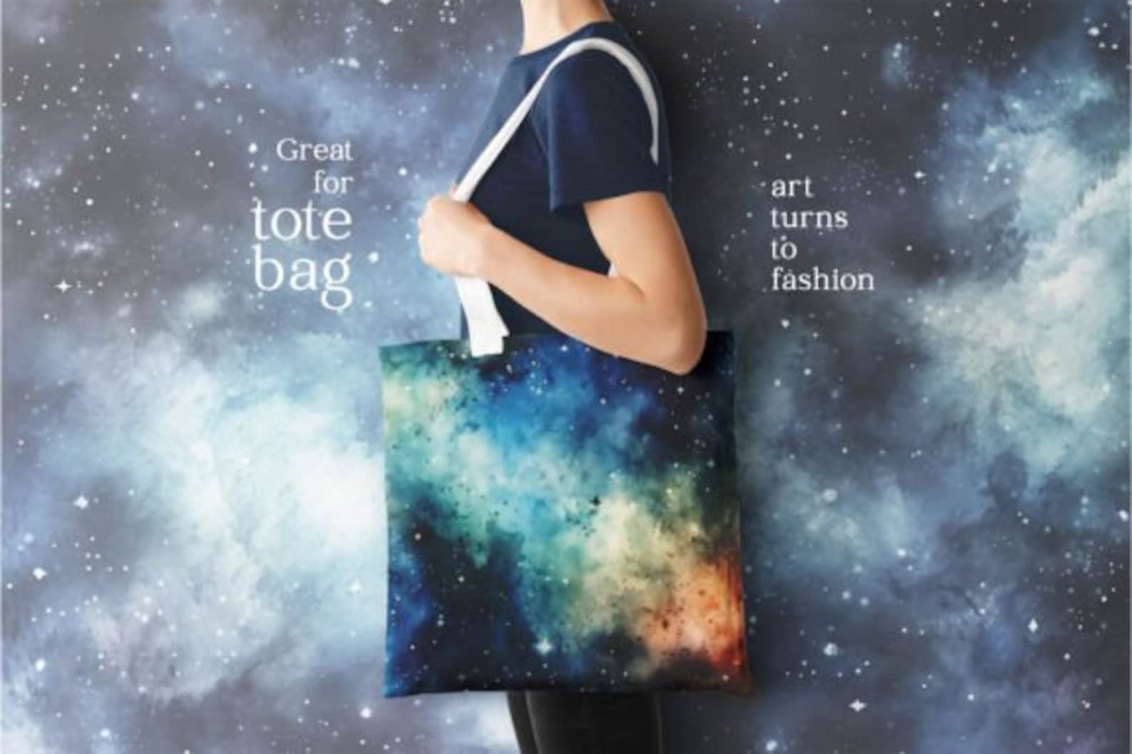 Starry Night Sky Watercolor Backgrounds, Watercolor Backgrounds Digital ...