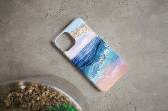 Watercolor Ocean Waves Digital Paper, Printable Watercolor Digital Art ...