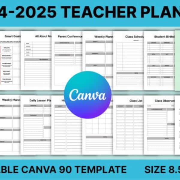 Teacher Planner - Etsy