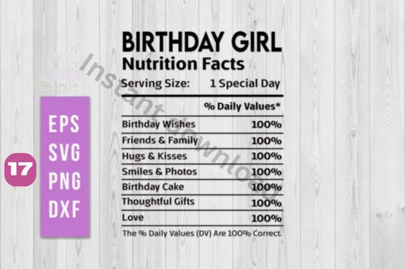17 Nutritional Facts SVG PNG Bundle, Baby Nutrition, Nutrition Facts ...