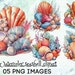Watercolor Seashell Clipart, Colorful Shells, Ocean Sea Clipart, Summer ...
