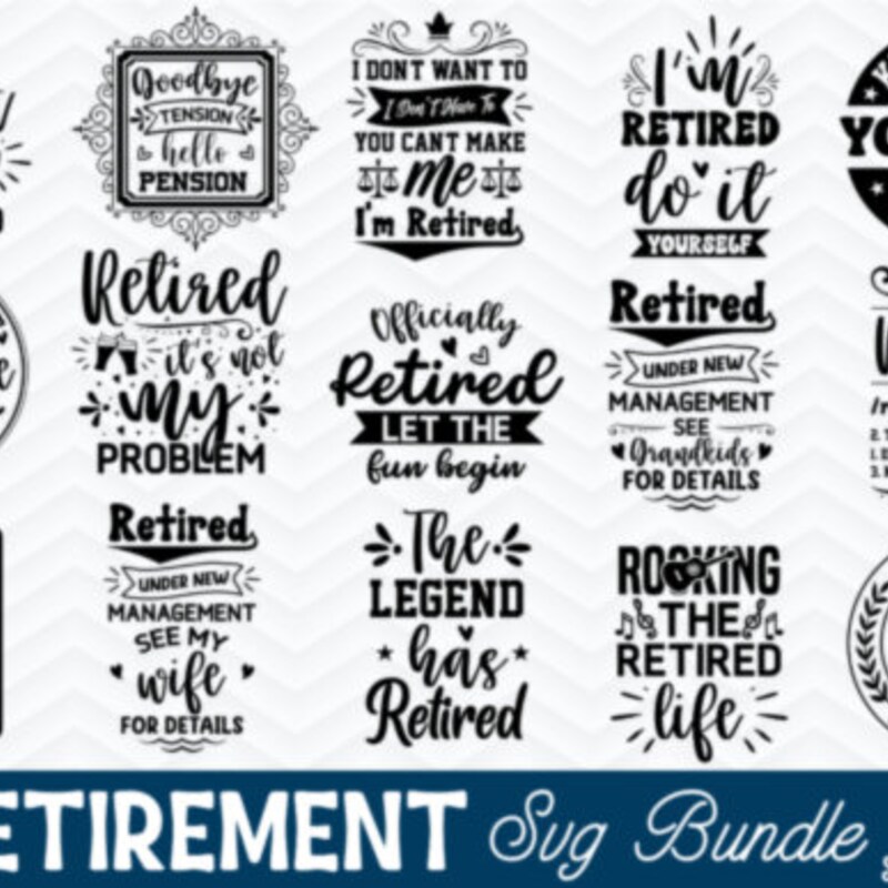 Retirement Svg - Etsy