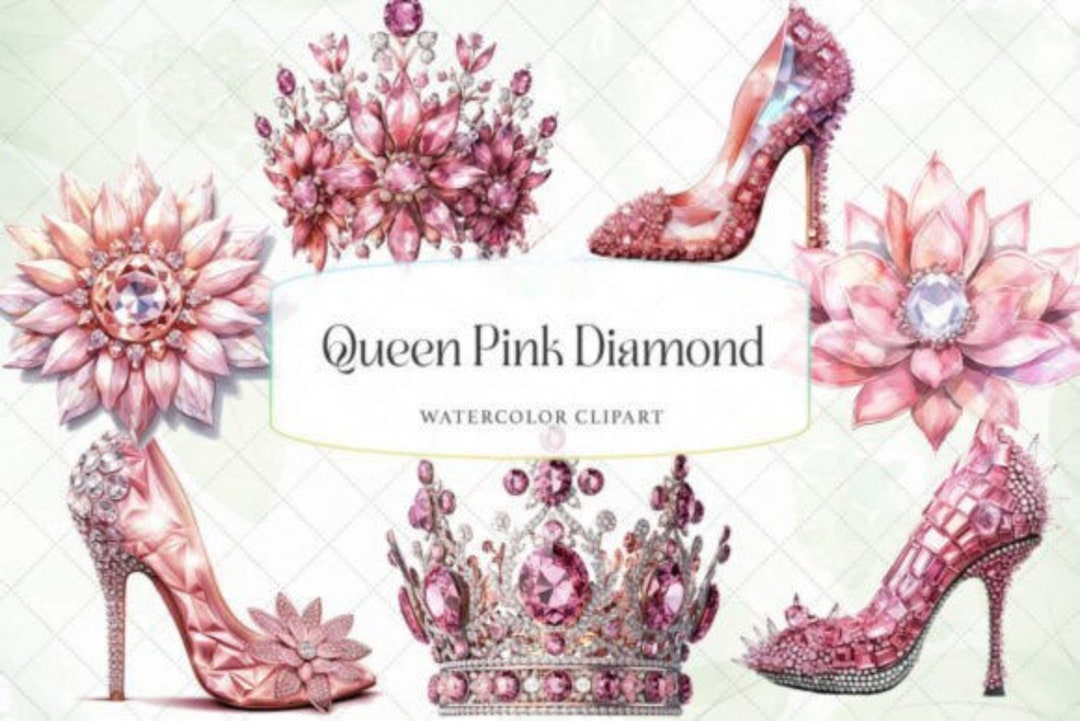 Queen's Pink Diamond Sublimation Clipart, Diamond Patterns, Princess ...