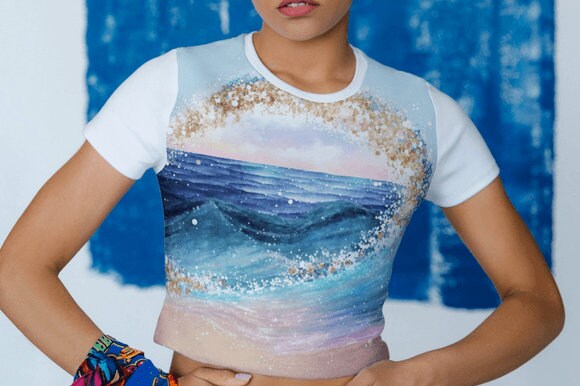 Watercolor Ocean Waves Digital Paper, Printable Watercolor Digital Art ...