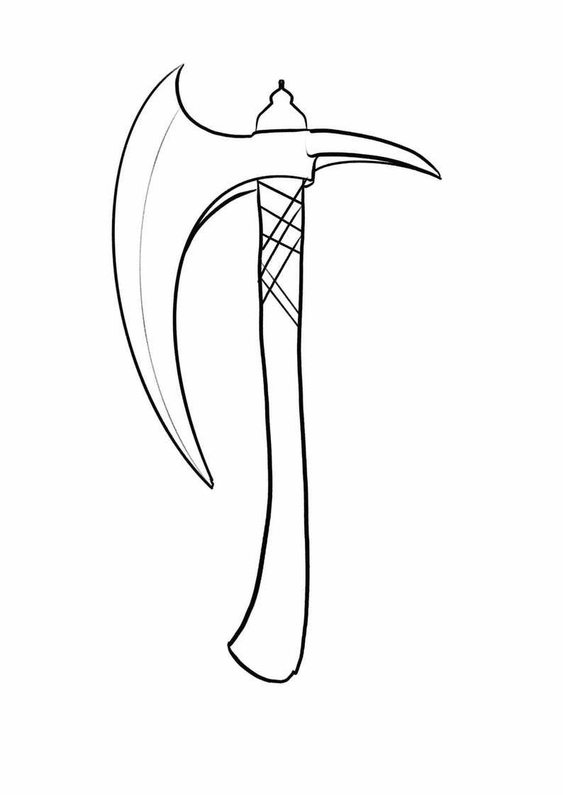 Hand Made Drawing of Axe - Etsy