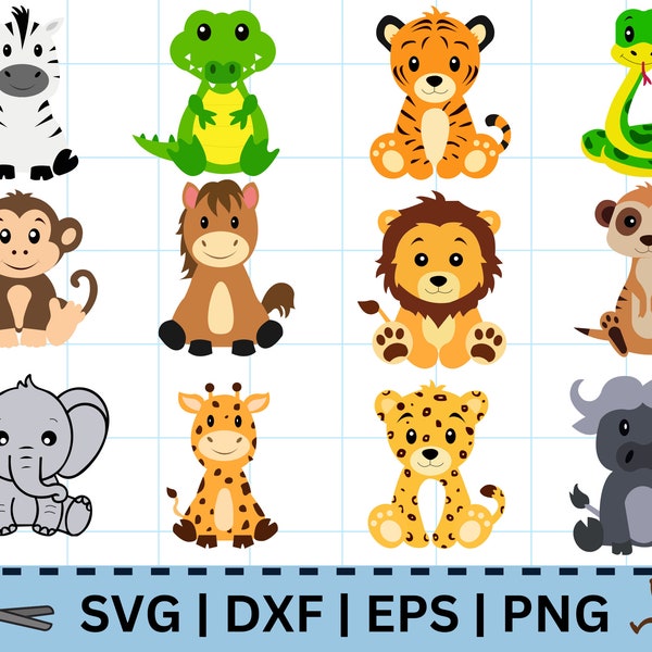 Safari Animals Svg - Etsy Canada