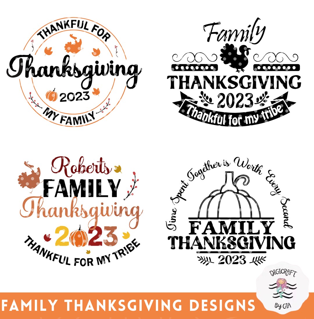 Family Thanksgiving 2023 SVG Fall SVG Bundle Matching Family - Etsy