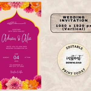 Mehndi Dholki Mayoun Mayun Mayoon Haldi Henna Night Invitation Card ...