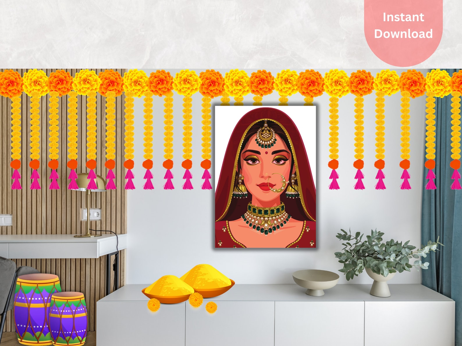 Pin the Bindi/bhindi on the Bride Poster Indian Wedding Game Bridal ...