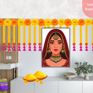 Pin the Bindi/bhindi on the Bride Poster Indian Wedding Game Bridal ...