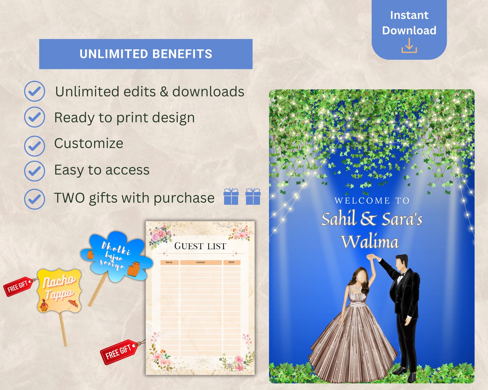 Walima Welcome Sign & Walima Decor, Walima Sign as Indian Wedding ...