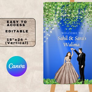 Walima Welcome Sign & Walima Decor, Walima Sign as Indian Wedding ...