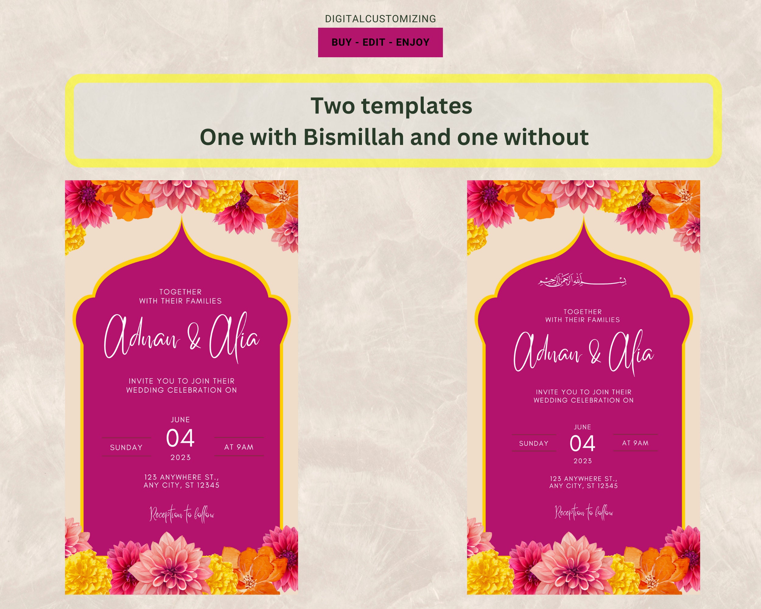 Mehndi Invitation Dholki Invitation Mayoun Invitation Indian Wedding ...