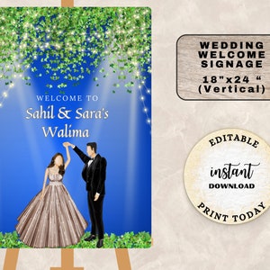 Walima Welcome Sign & Walima Decor, Walima Sign as Indian Wedding ...