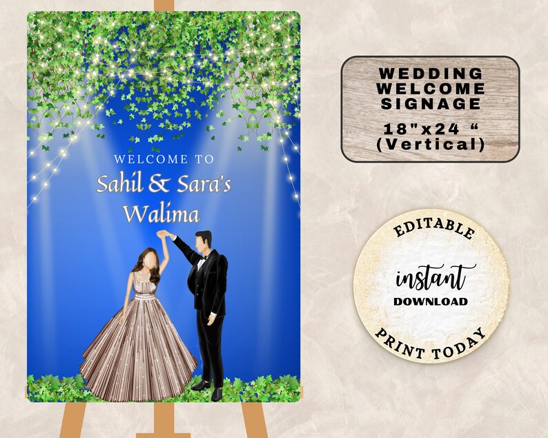 Walima Welcome Sign & Walima Decor, Walima Sign as Indian Wedding ...